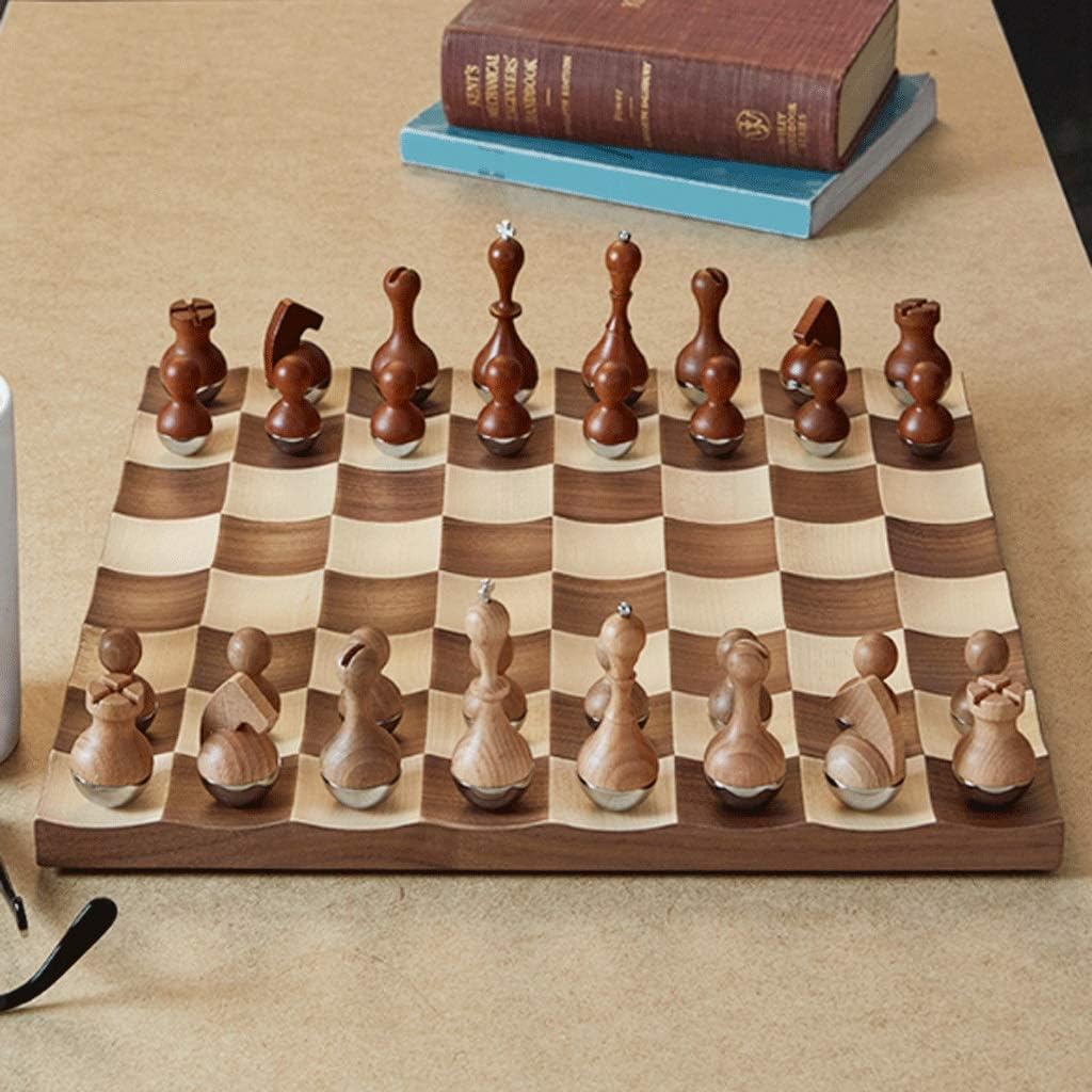 Buy NIVOK Chess Set High-end Chess Solid Wood Chessboard Tumbler Swing ...