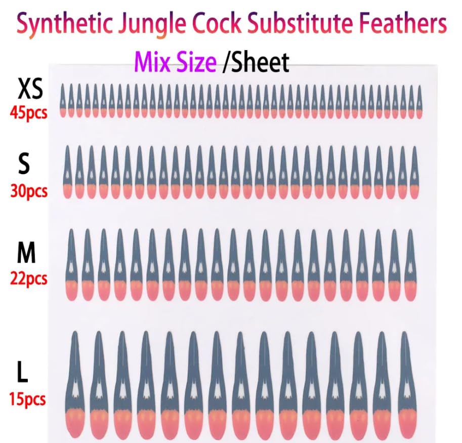 Snapklik.com : Pack Of 112 Cut Artificial Jungle Cock Eye Substitute ...
