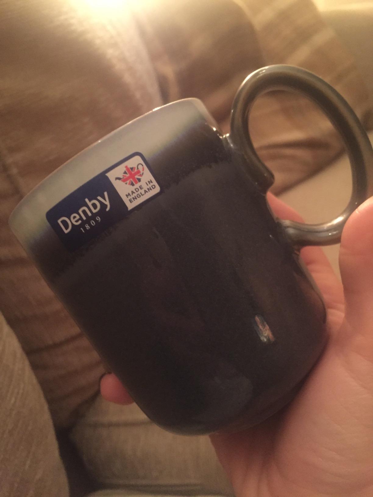 Denby Jet/Imperial Blue Double Dip Mug 0.3l : Amazon.co.uk: Home & Kitchen