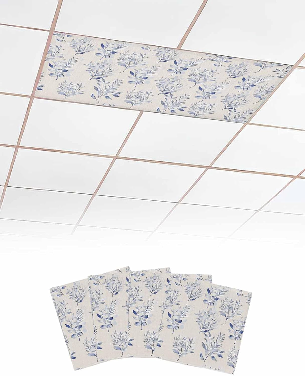 Elegant Flower Magnetic Fluorescent Light Covers for Ceiling Lights 2 x ...