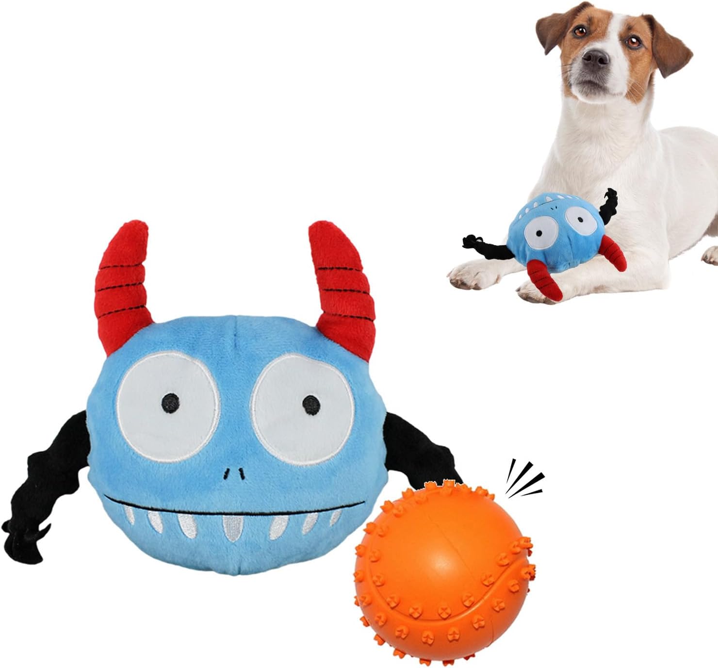 Pet Supplies : Spunky Pup Organic Cotton Dog Toy | Squeaky Plush Dog Toy | Large Bear : Amazon.com