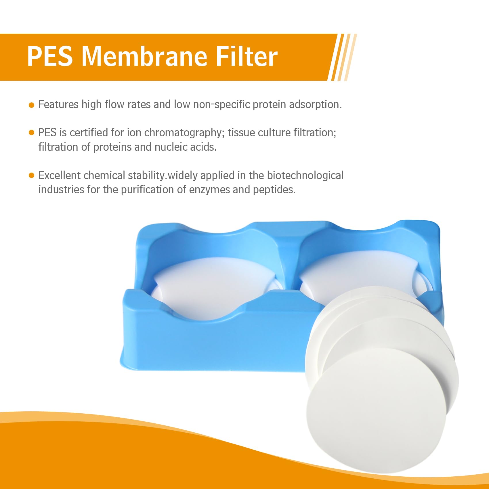 Snapklik.com : 100PCS PES Membrane Disc Filter, Hydrophilic, 47mm ...