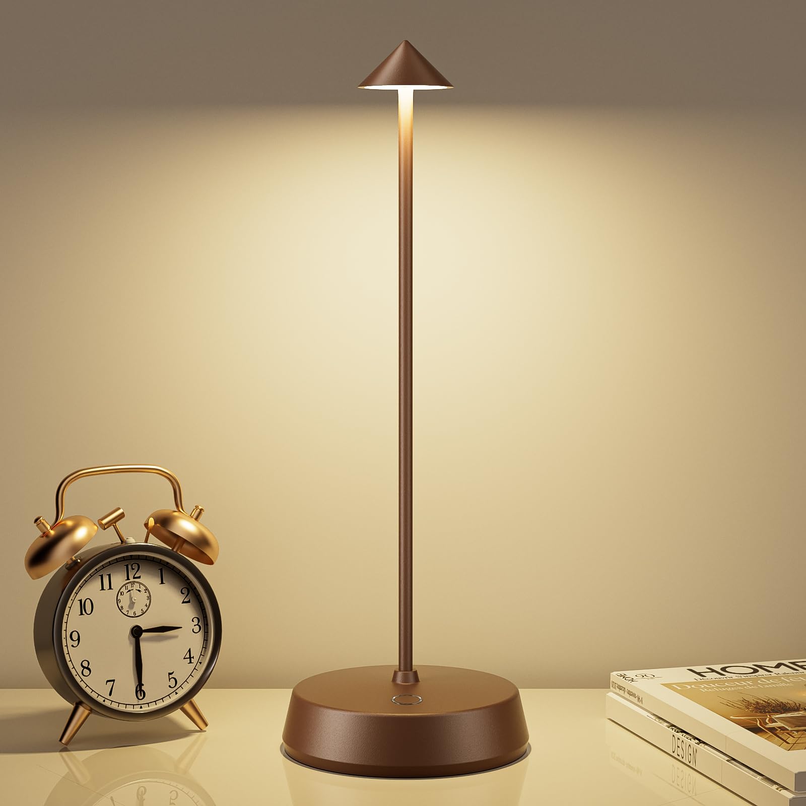 Rechargeable Cordless Small Table Lamp,6000mAh Battery Operated,LED ...