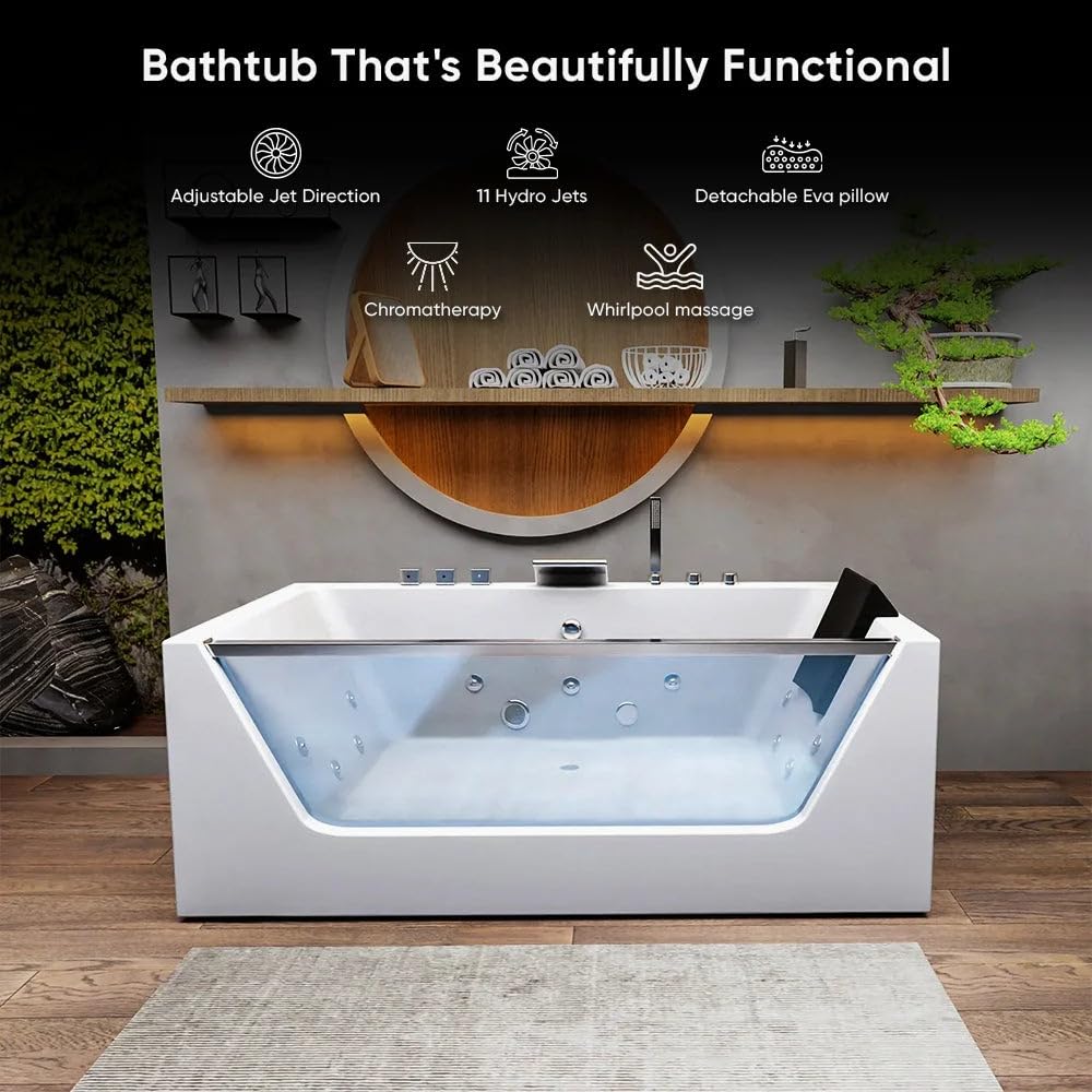 60 Freestanding Whirlpool Jetted Tubs Whirlpool Tubs With Customizable