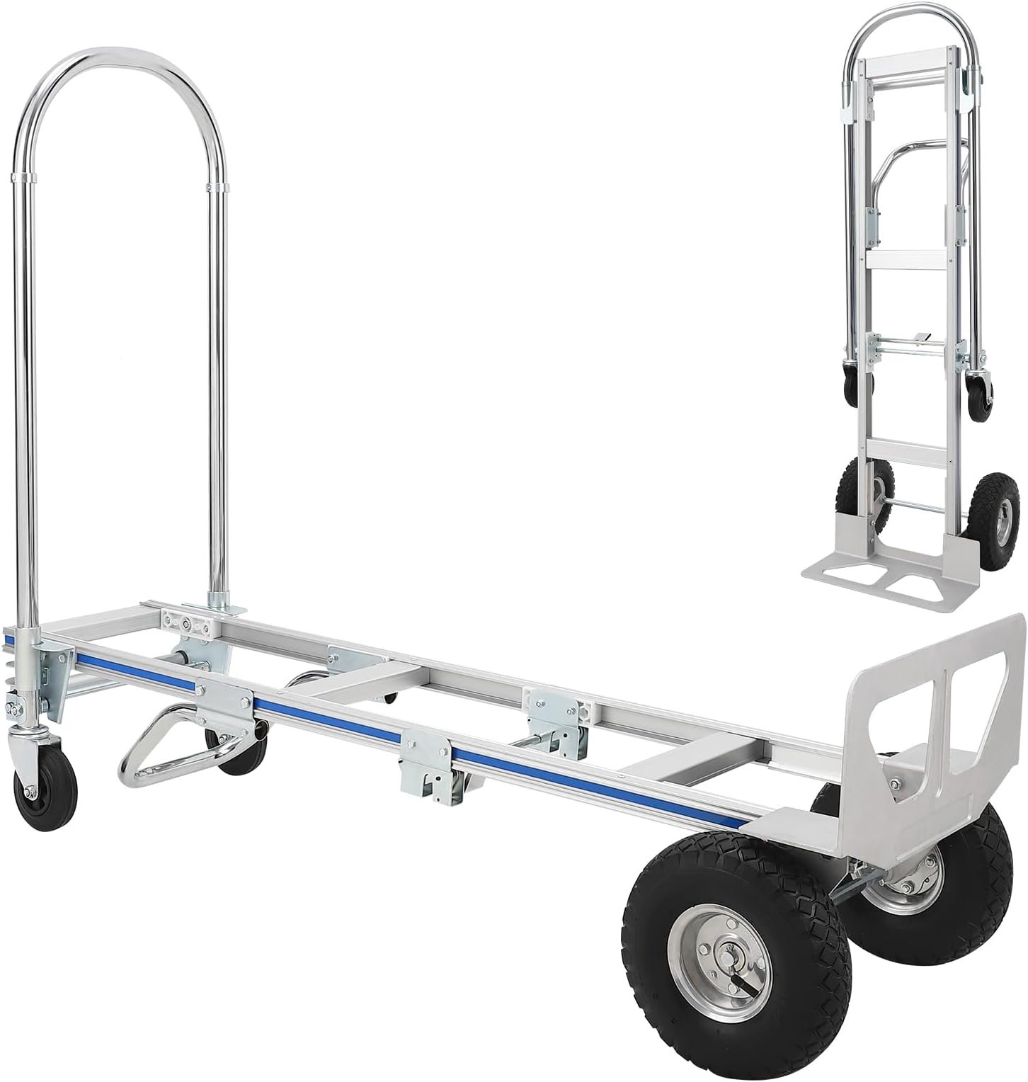 Oarlike 3-in-1 Aluminum Hand Truck, 1000 lbs Capacity Heavy Duty Dolly ...