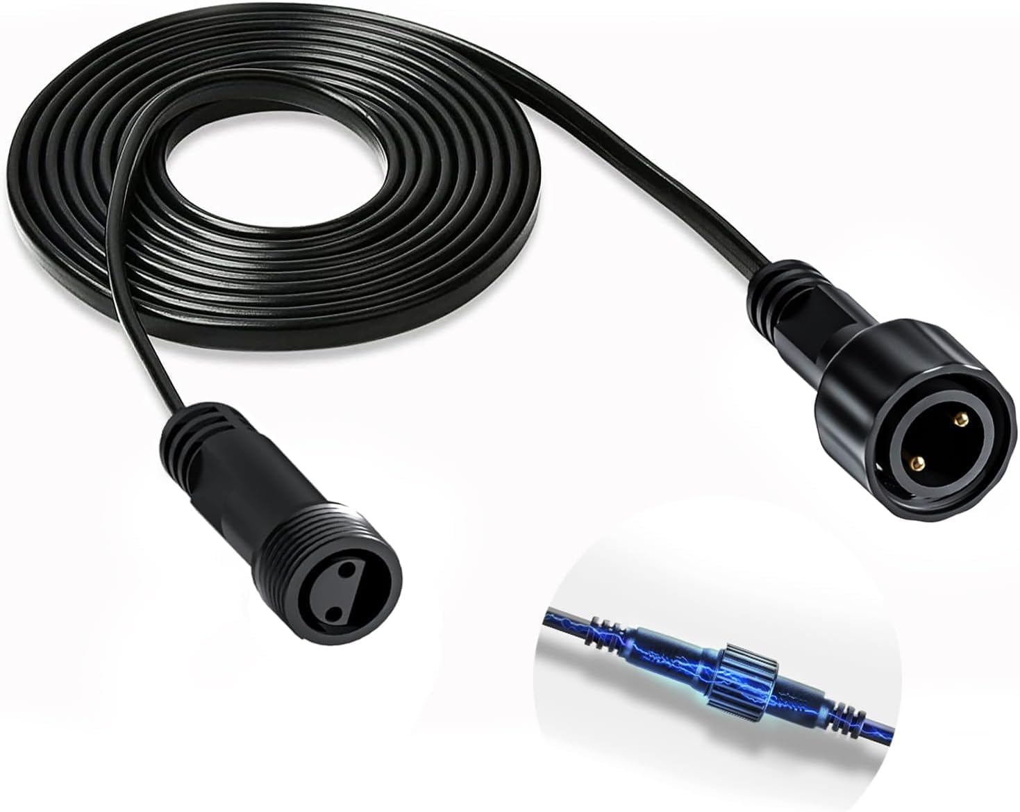 Kawaya 3m / 10ft Extension Cable 2 Pin Connector, Waterproof Extension ...