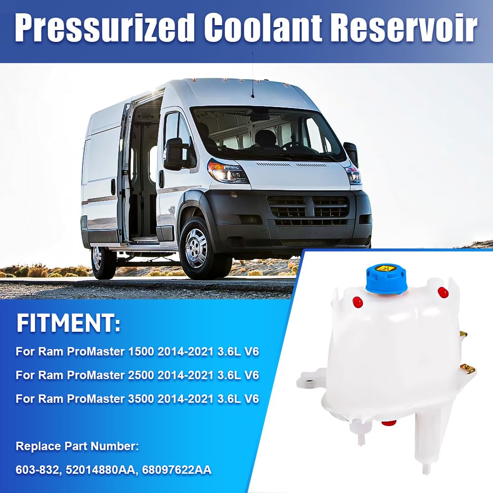 Aumtoni Coolant Reservoir 603-832 Compatible with Ram ProMaster 1500 ...