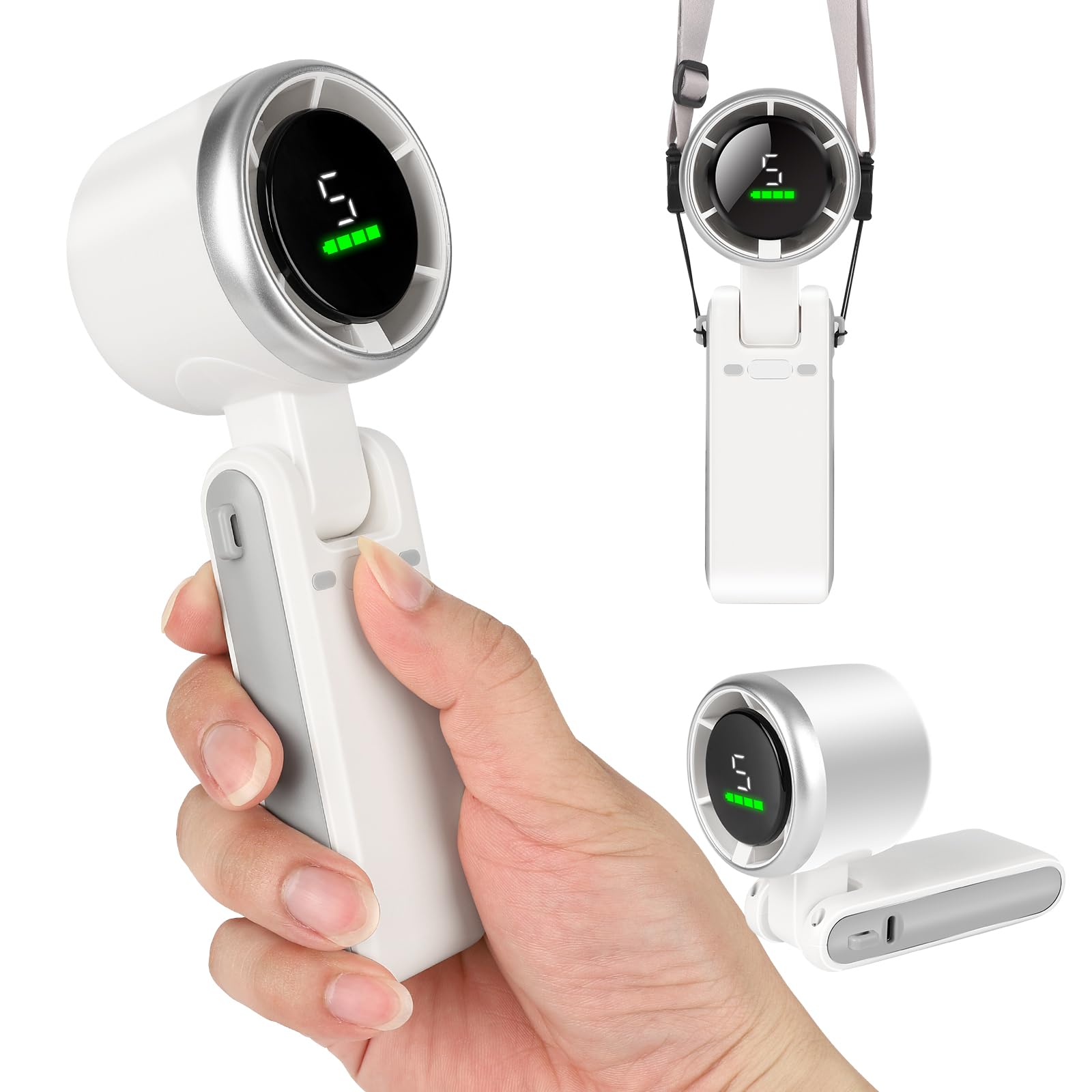 Amazon.com: Portable Handheld Turbo Fan for Travel - 5 Gear Wind, Up to ...