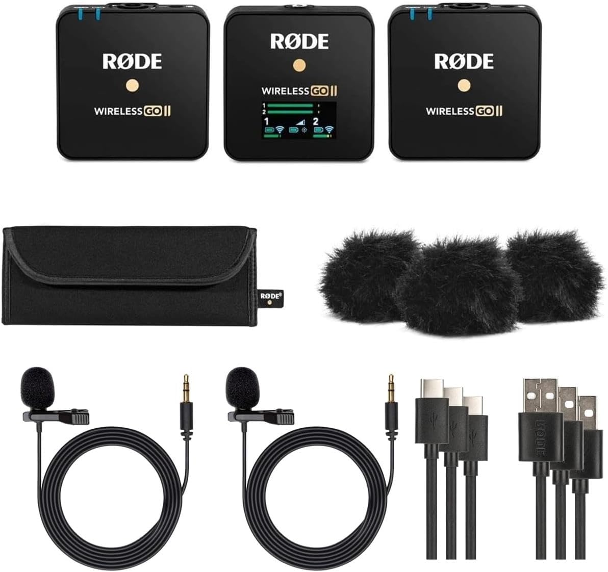 Amazon.com: Rode Wireless PRO Compact Wireless Microphone System with 2 Lavalier Microphones ...