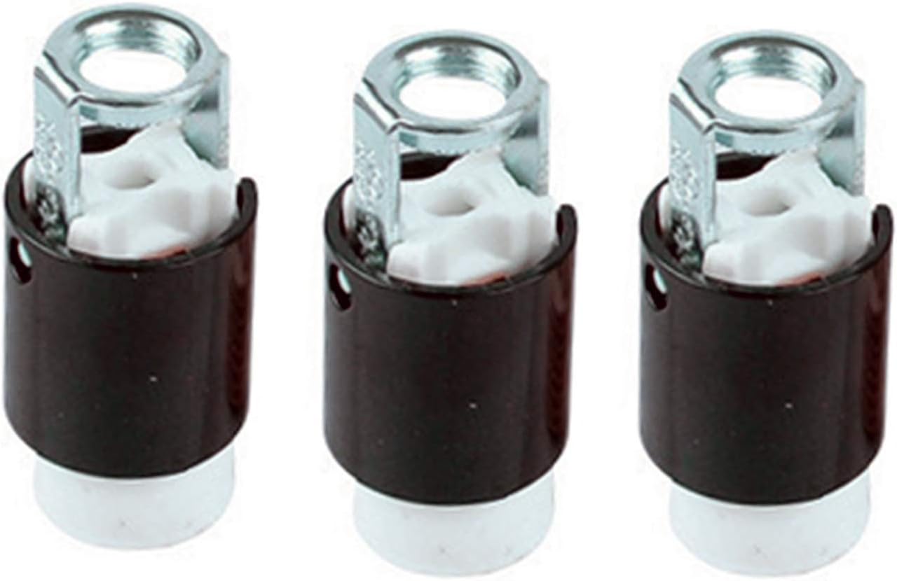 E12 Candelabra Socket,TWDRTDD Black 3-Pack Candelabra Base Lamp Holder ...