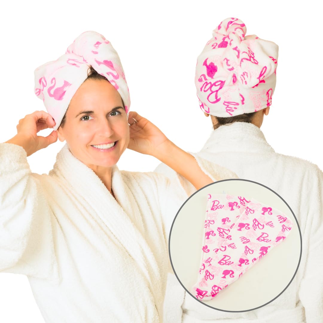 Amazon.com: Franco Barbie 2-Pack Microfiber Hair Towel Wrap Turban for ...