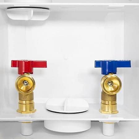 SharkBite 1/2 Inch x 3/4 Inch MHT Washing Machine Outlet Box, Push to ...