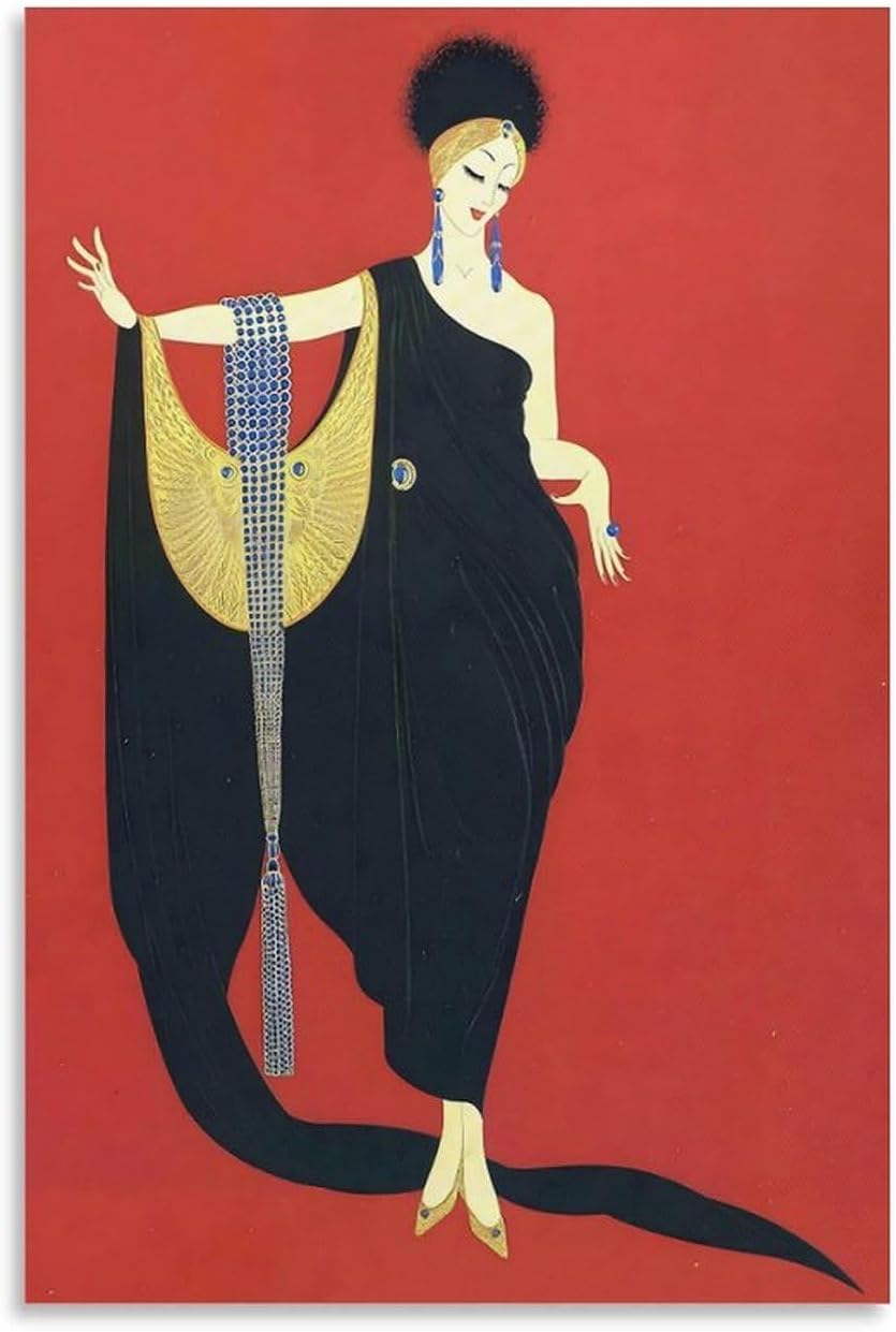 Amazon.com: LRefiozas Single Hanging Picture Artist Erte Style Retro ...