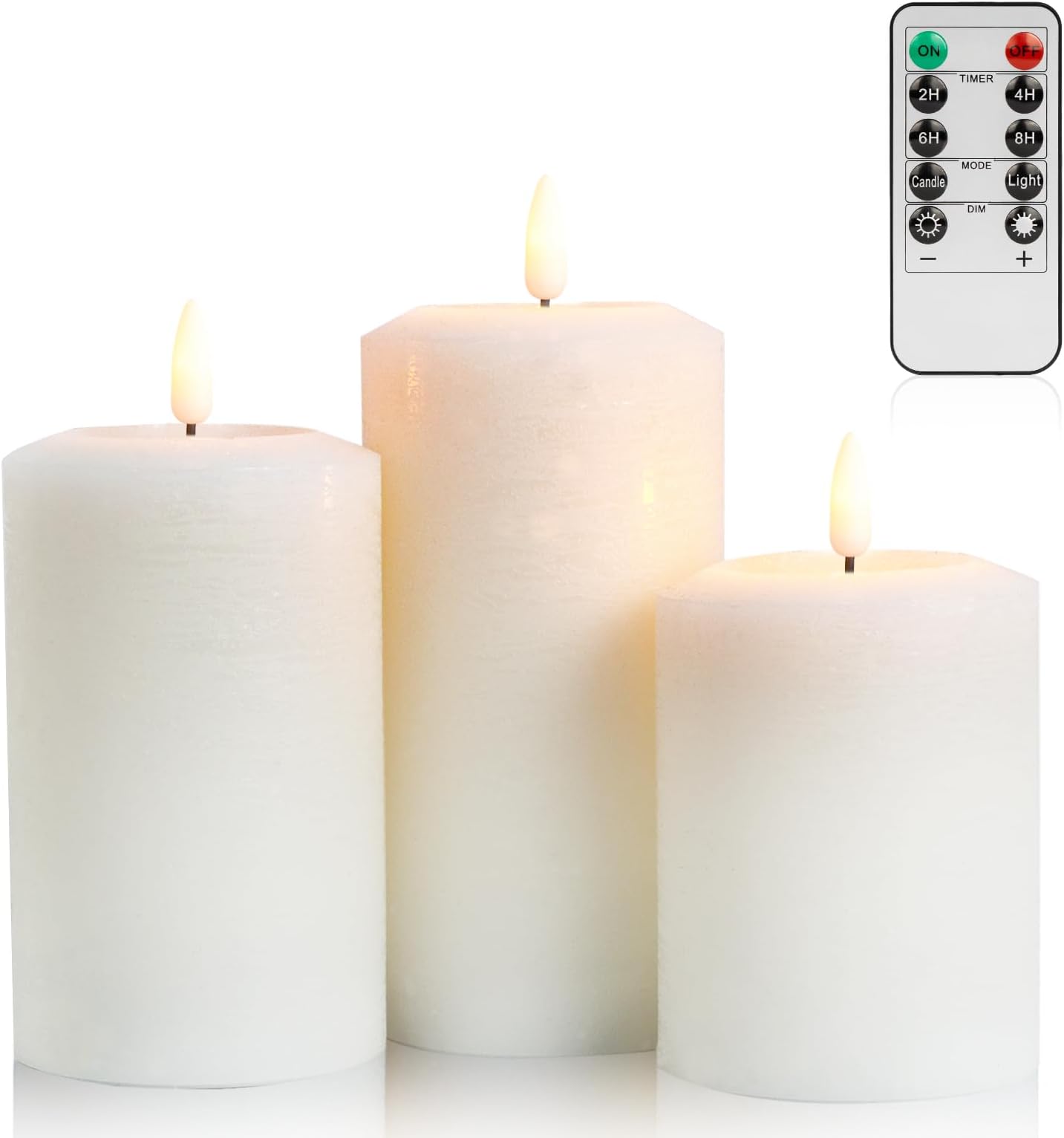 Amazon.com: ANGELLOONG Battery Powered Candles with Remote, Real Wax ...