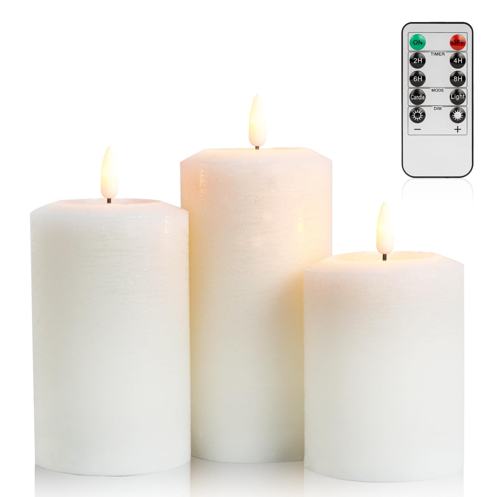 Amazon.com: ANGELLOONG Battery Powered Candles with Remote, Real Wax ...