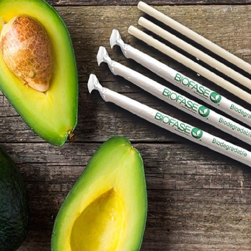 Biofase Premium Biodegradable Straws Pack of 150 Rapid Natural ...