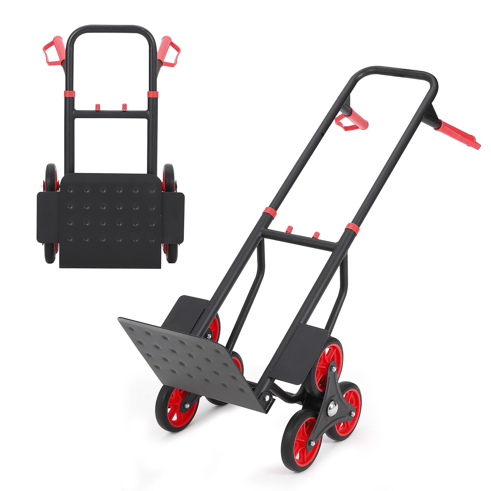 JustSmart Stair Climbing Hand Truck Cart, 330 Lbs Capacity Steel ...