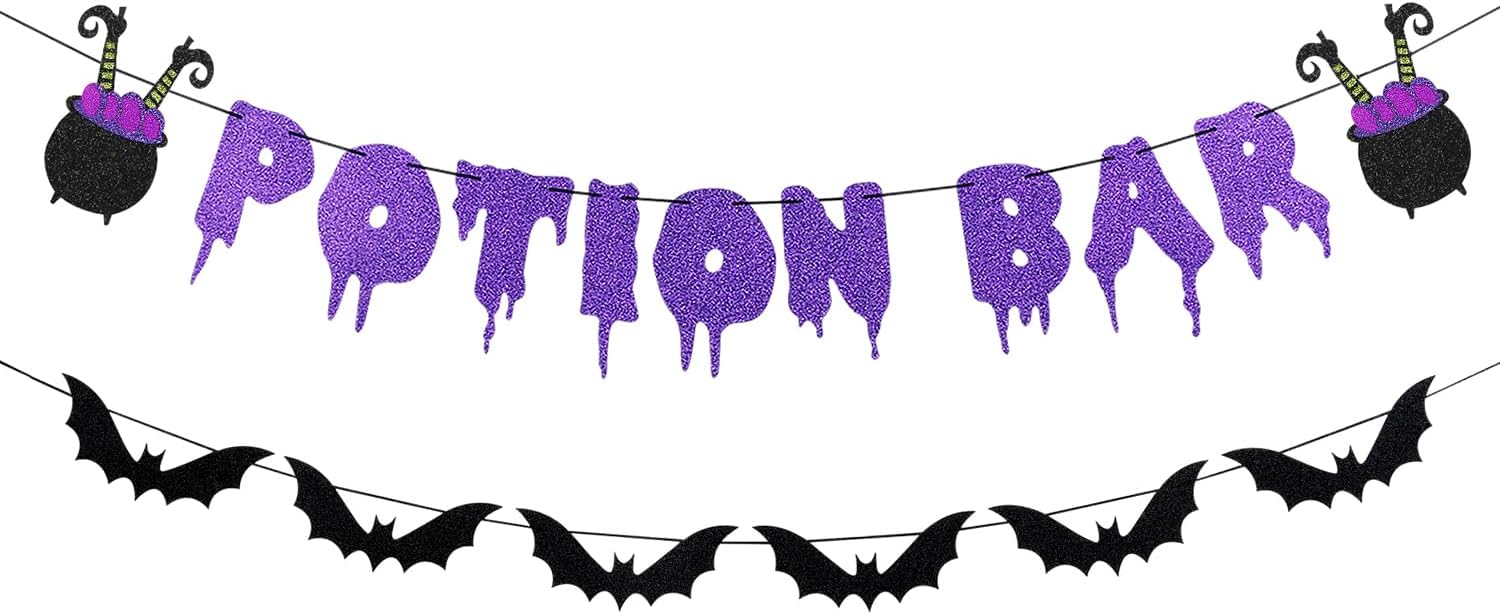 Amazon.com: Purple Glitter Pick Your Poison Banner Potion Bar Banner ...