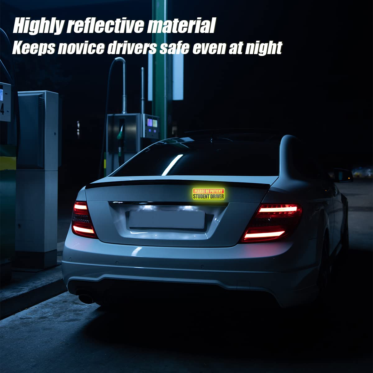 Snapklik.com : 3PCS Student Driver Magnet Stickers For Car, Reflective ...