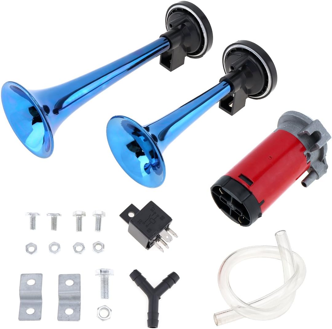WADEO Air Horn 12V, Super Loud Car Horn with Compressor, Air Horns for ...