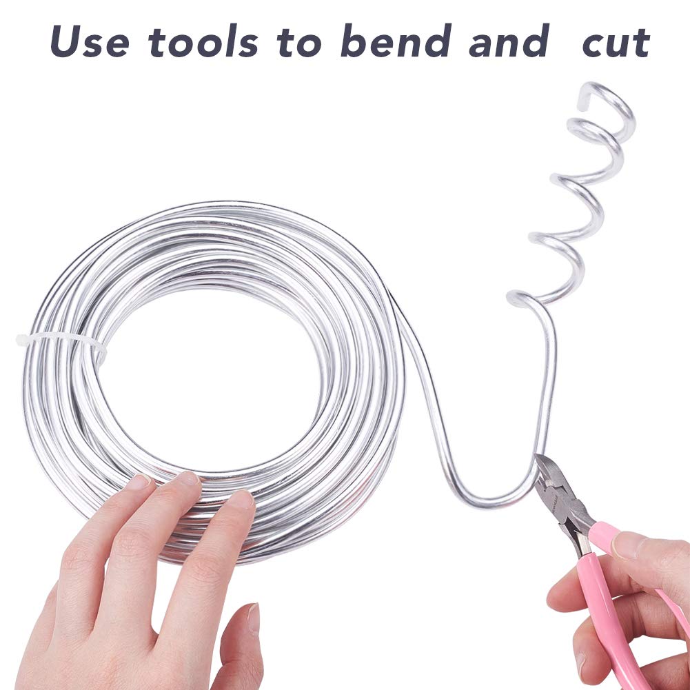 Snapklik.com : BENECREAT 32 Feet 4 Gauge Silver Aluminum Wire Bendable ...