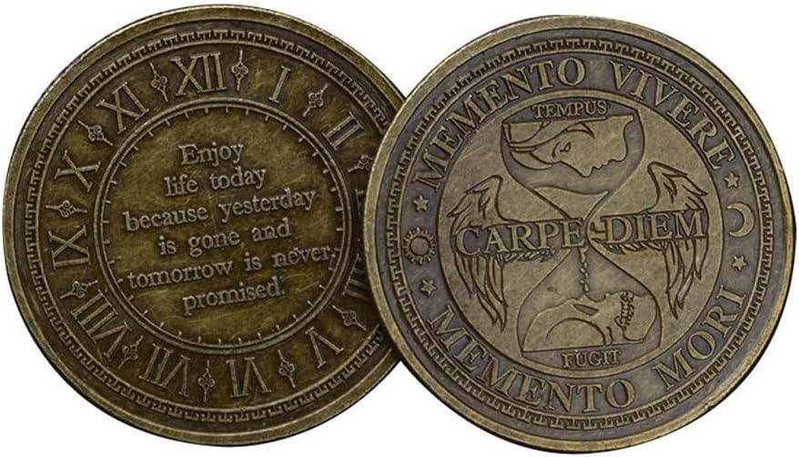 Carpe Diem Coin Daily Stoic Coin Memento Mori Bronze Challenge Coin ...