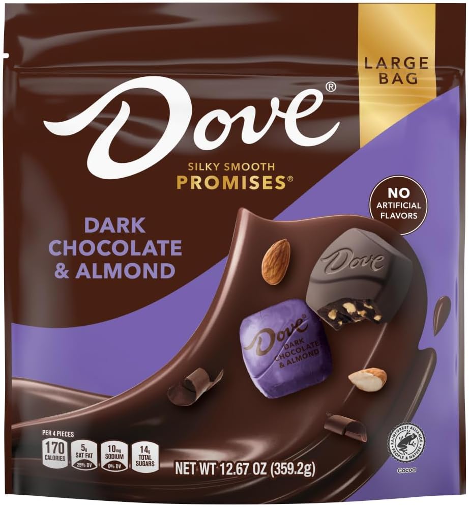 Amazon.com : Dove PROMISES Deeper Dark Chocolate 70% Cacao, 7.23 Oz ...