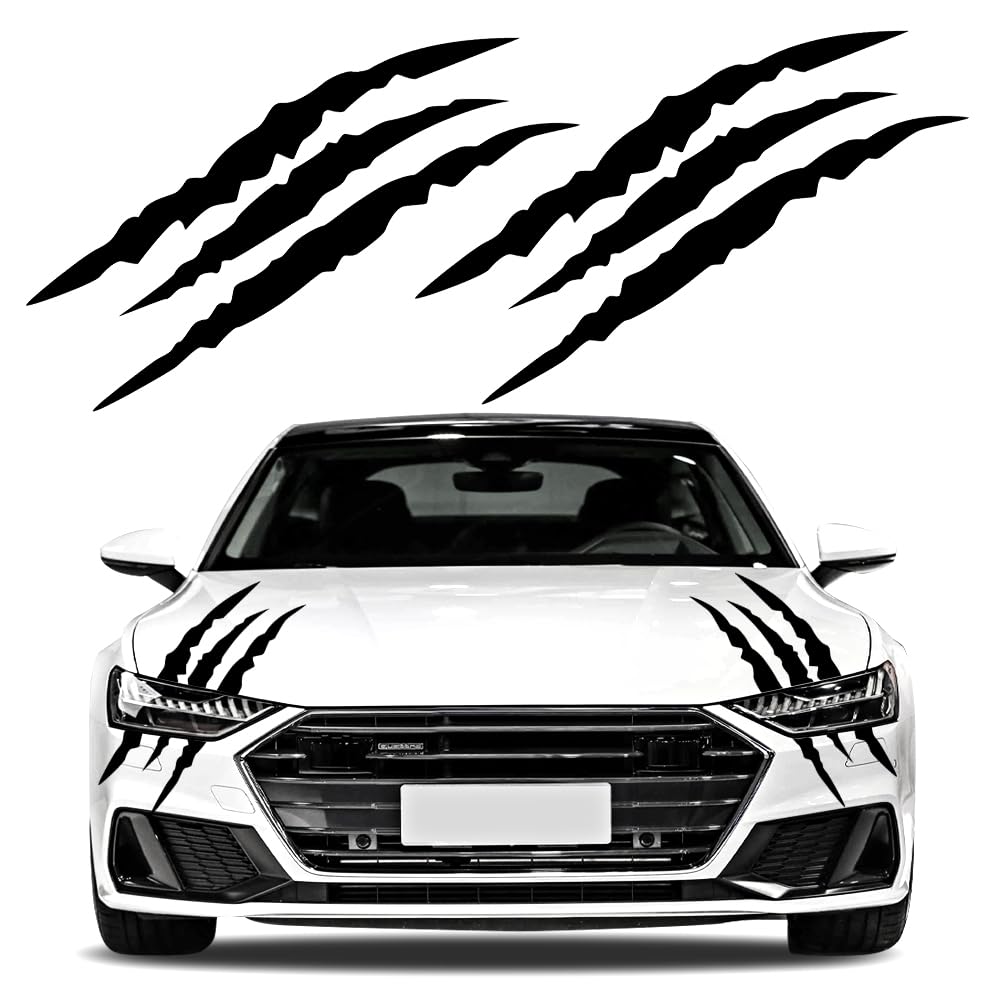 Snapklik.com : XGGYA Black Car Claw Stickers