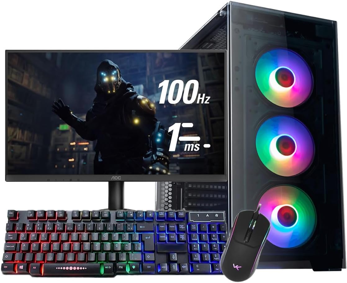 Pc Gamer Ryzen 5 5600gt 16Gb Ram Nvme 500gb Monitor 21,5 100Hz Teclado ...