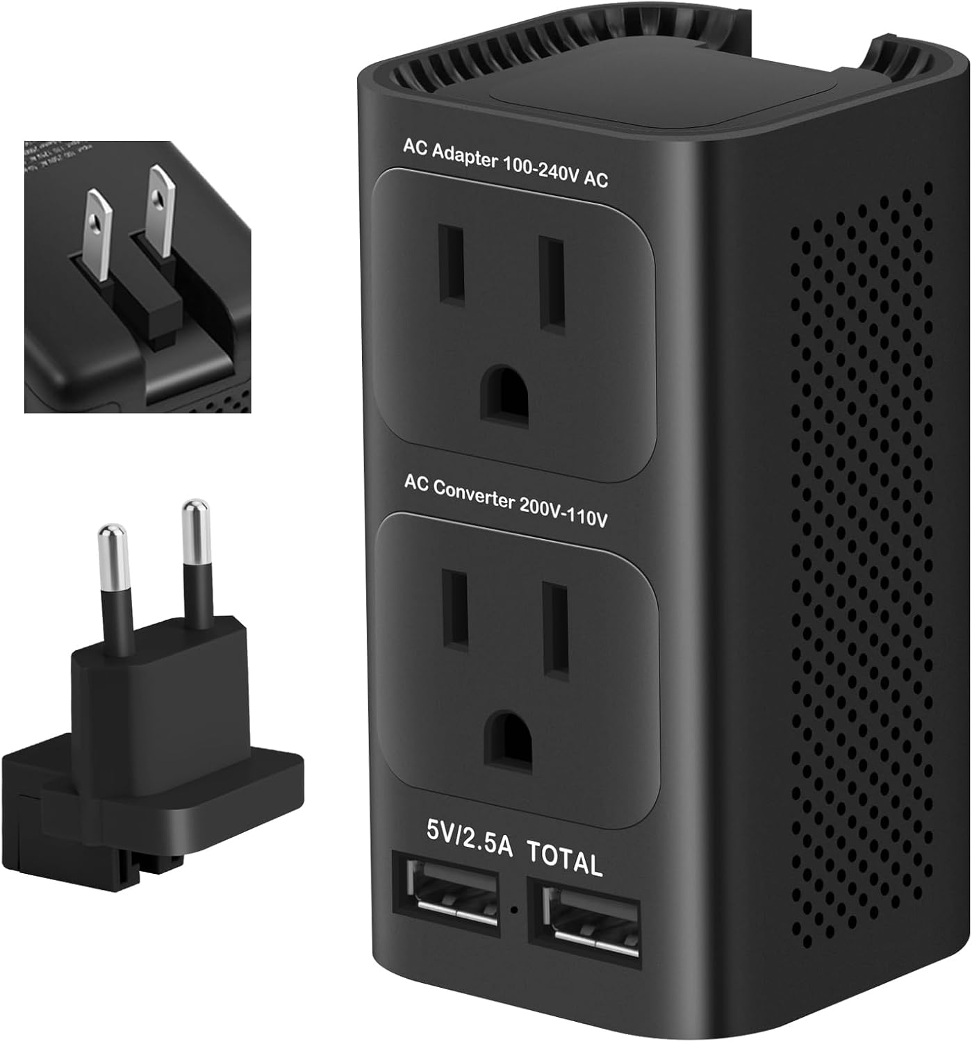 Amazon.com: Voltage Converter for European Travel, 220V to 110V ...