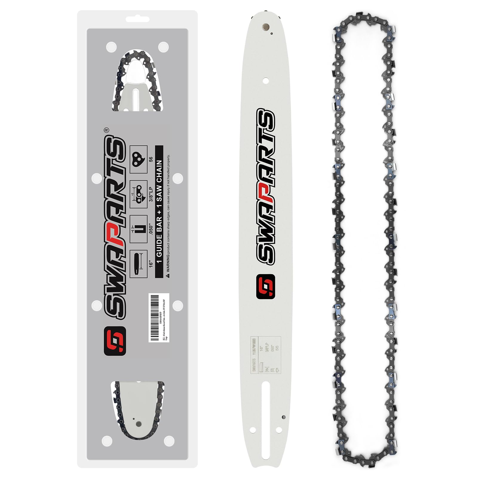 Amazon.com: 16 Inch Replacement Chainsaw Bar and Chain Combo, 3/8" LP Pitch, 050" Gauge, 56 ...