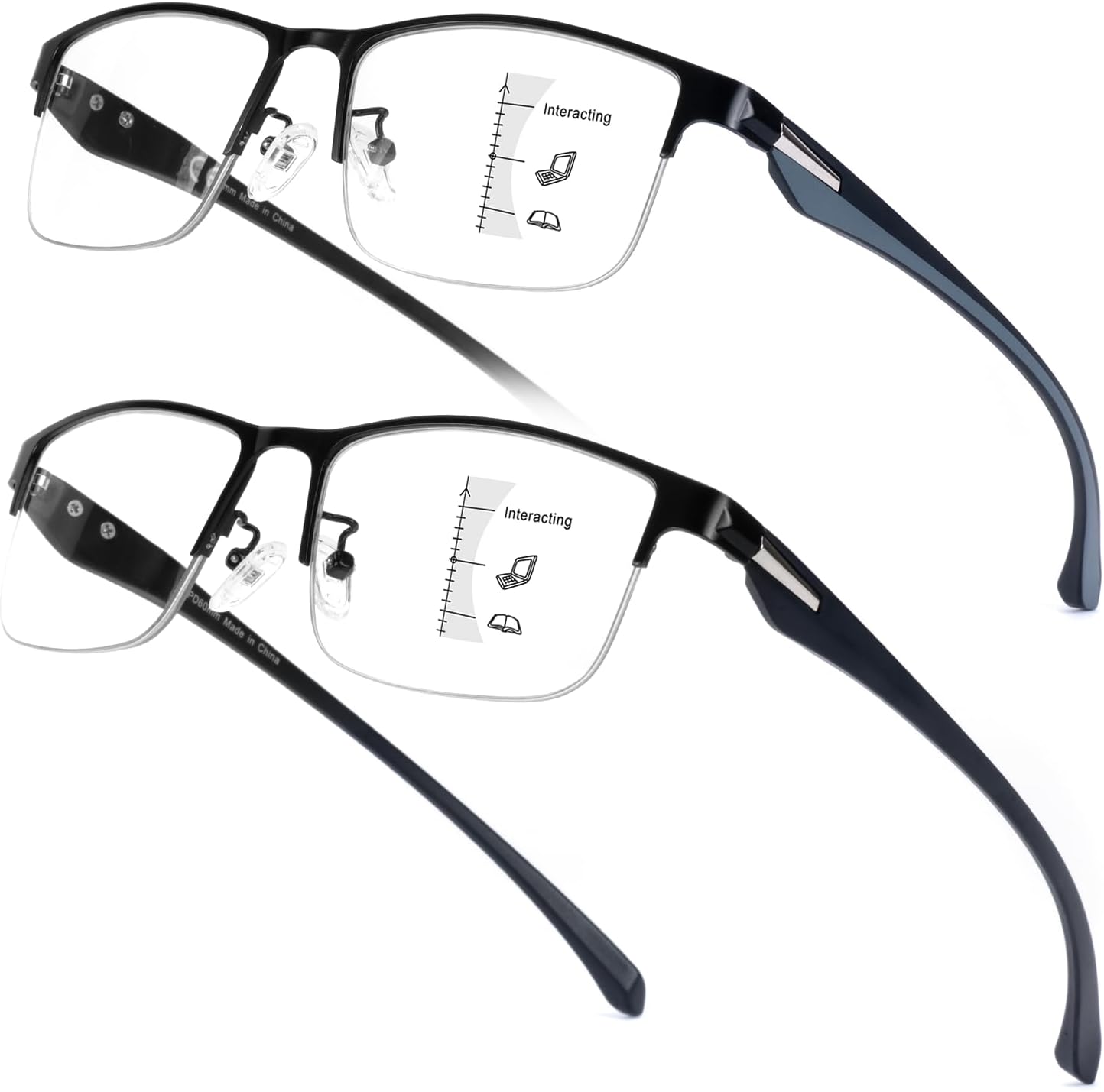 Amazon.com: SKYOAK 2 Pack Mens Premium Progressive Multifocus Reading ...