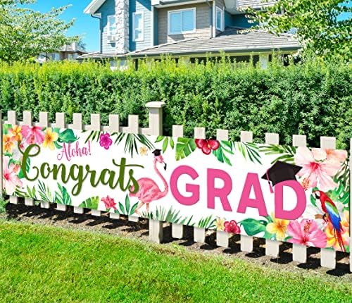 Amazon.com: Tropical Graduation Banner Class of 2025 Aloha Congrats ...