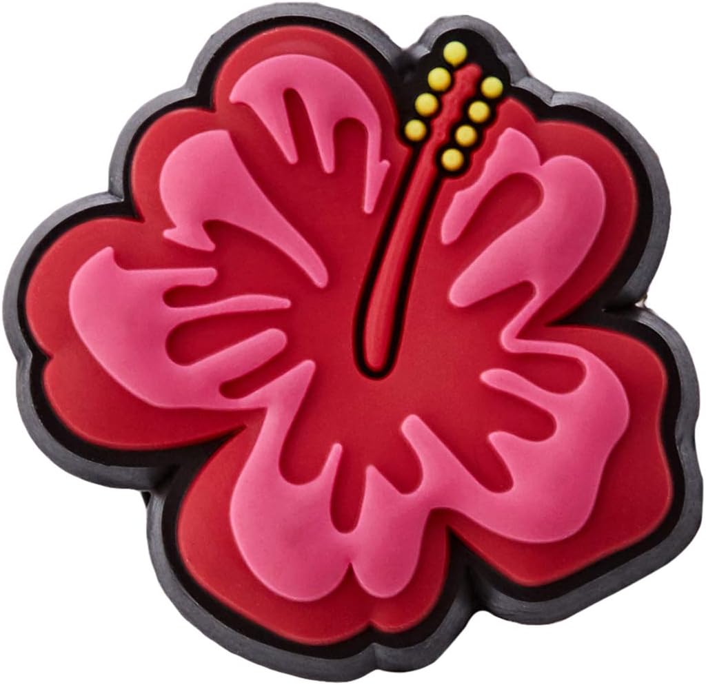 Crocs Unisex's Nature Shoe Charm | Personalize with Jibbitz, Hibiscus ...