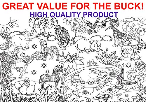 Snapklik.com : Giant Coloring Poster - Animals Jumbo Table Wall ...