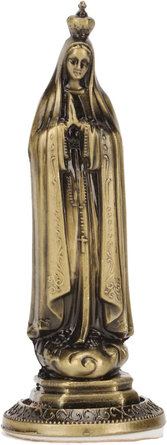 3.5in Virgin Mary Statue Mini Blessed Virgin Mary Figurine Metal Holy ...