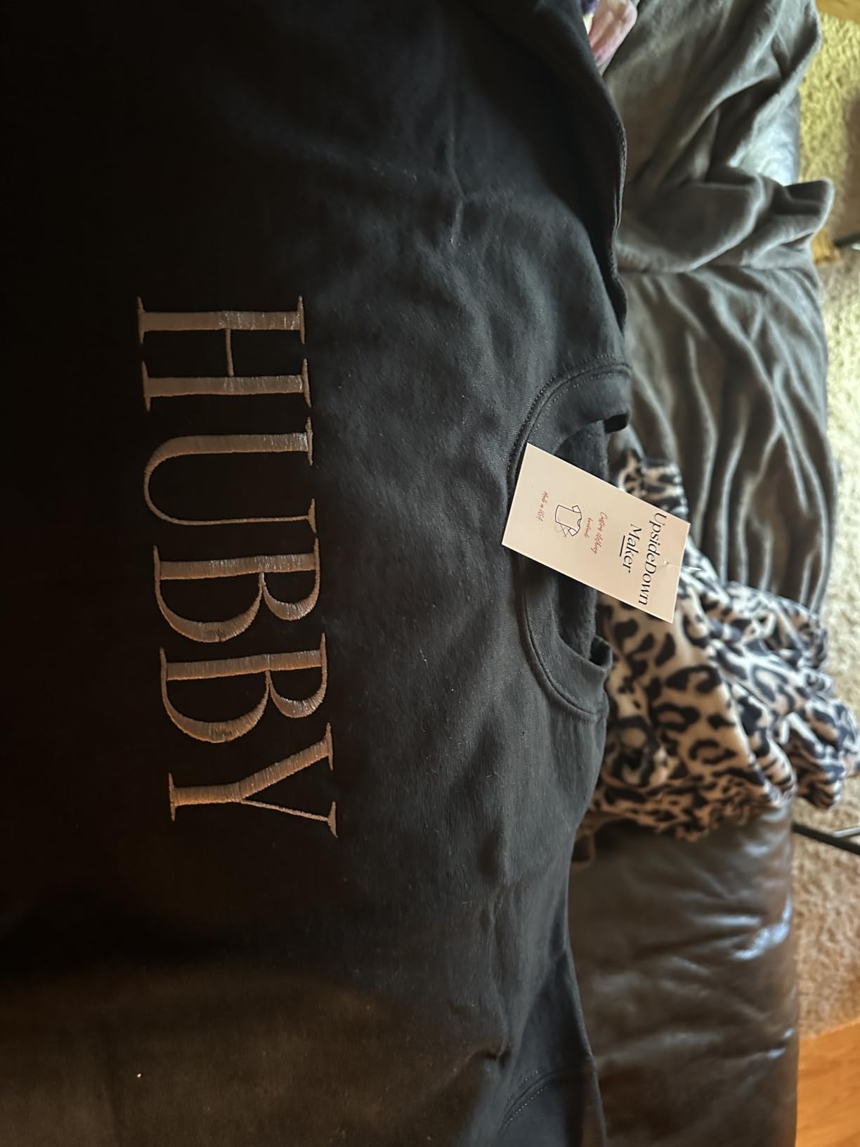 Amazon.com: Embroidered Wifey Hubby Sweatshirt Personalized Crewneck for Husband and Wife ...