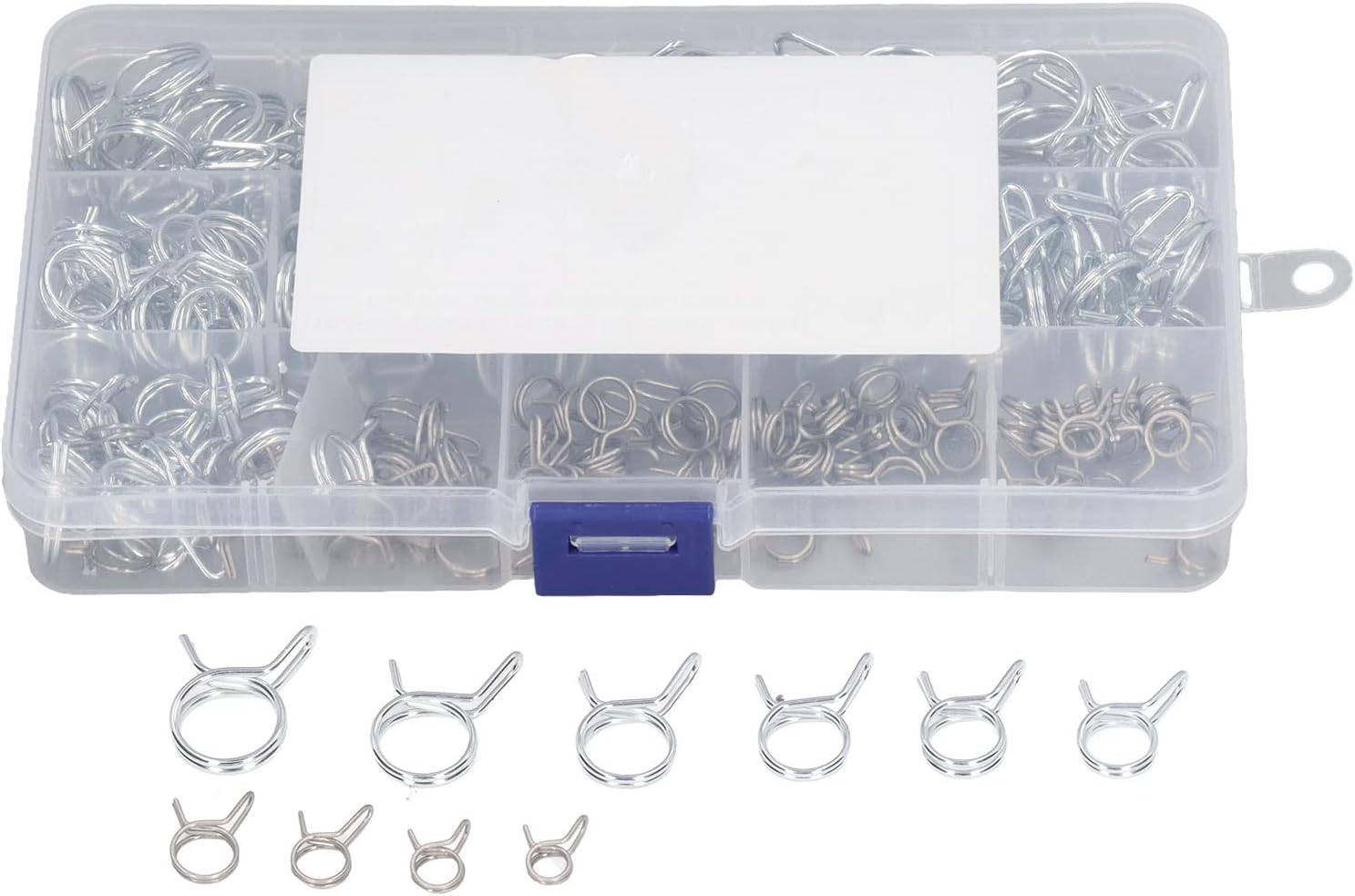 Amazon.com: Tissting 150 Pcs Spring Hose Clamps, 5-14mm Stainless Steel ...
