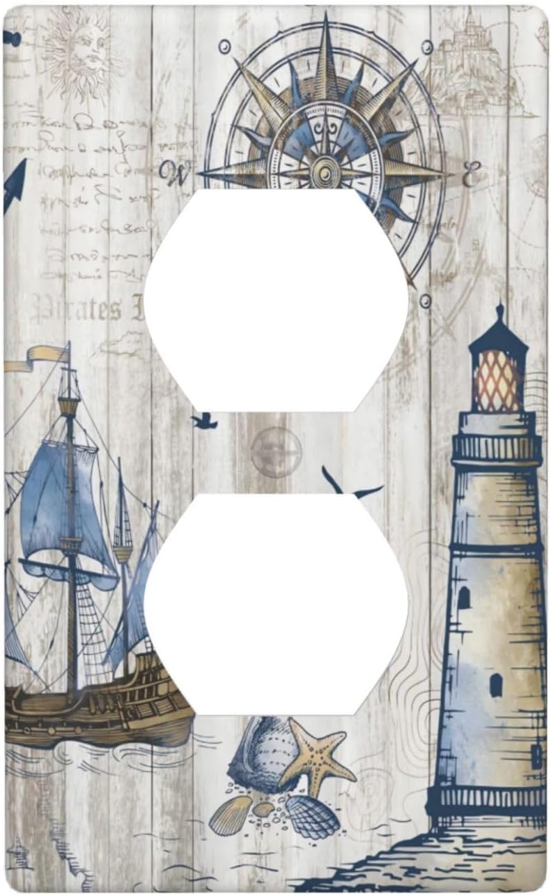 Ocean Coastal Nautical Sailboat Outlet Covers Light Switch Cover ...