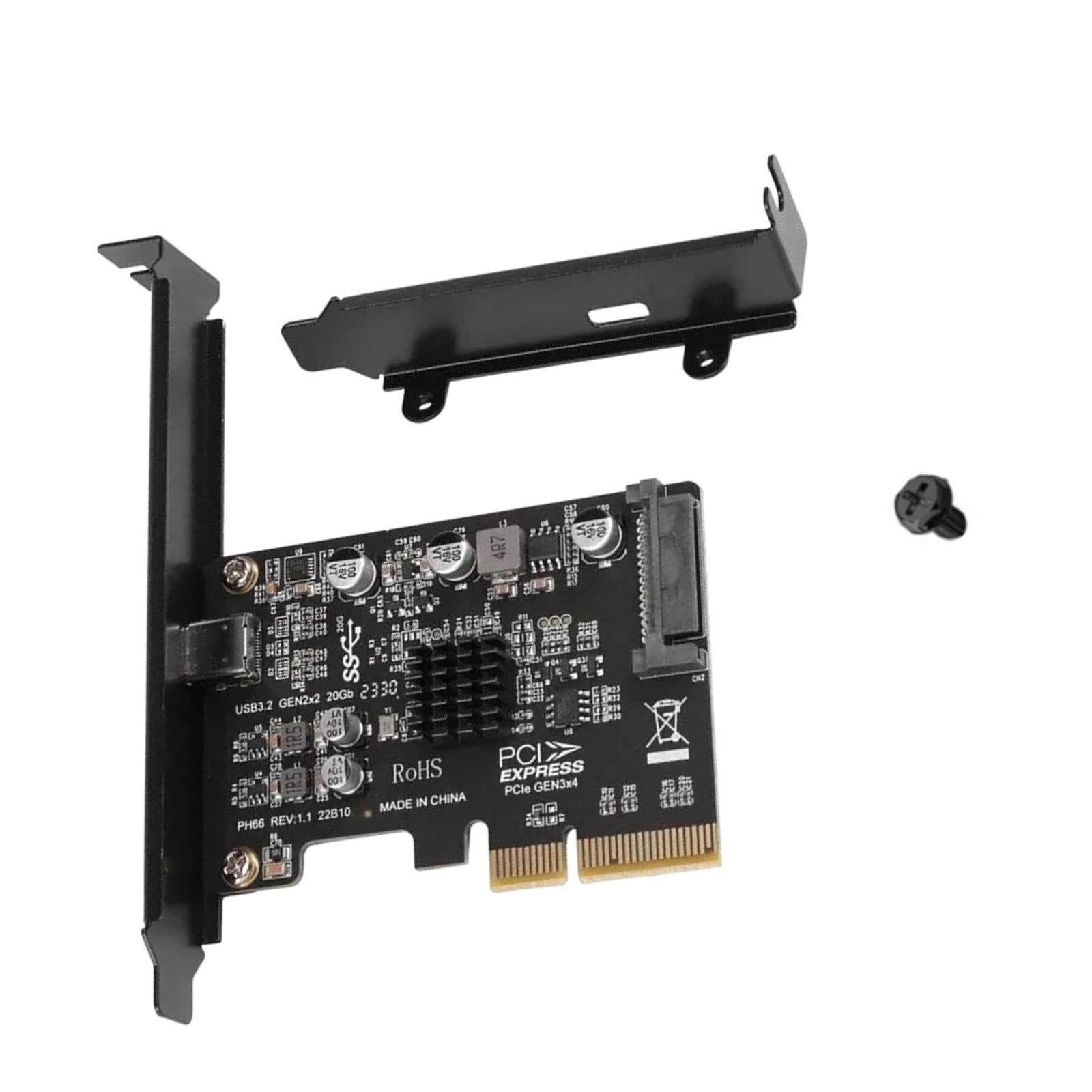 Amazon.co.jp: SATA 15PIN PCIE to Type-C USB 3.2 Gen 2X2拡張カードPCI-Express ...