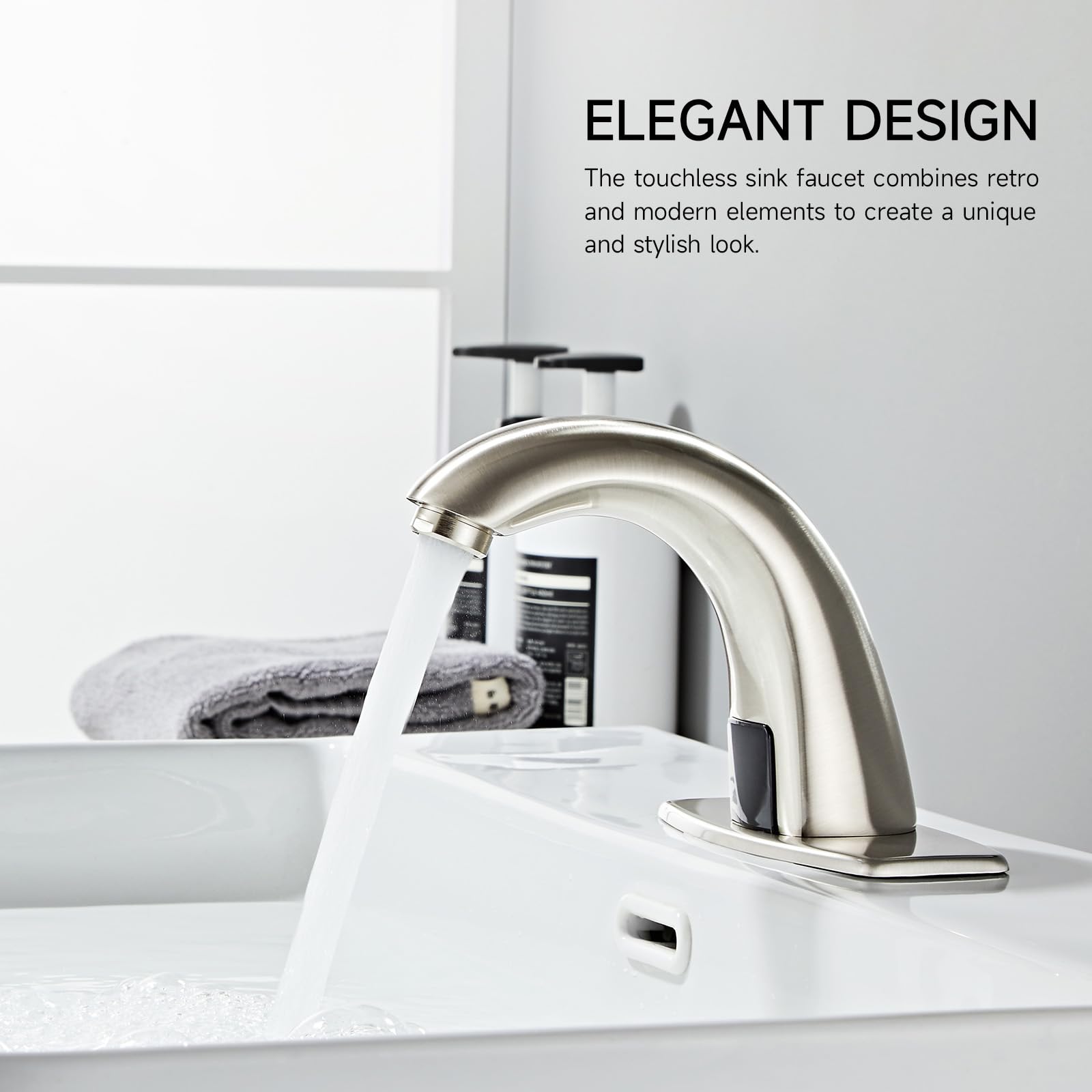 Snapklik.com : Touchless Bathroom Sink Faucet Automatic Motion Sensor ...