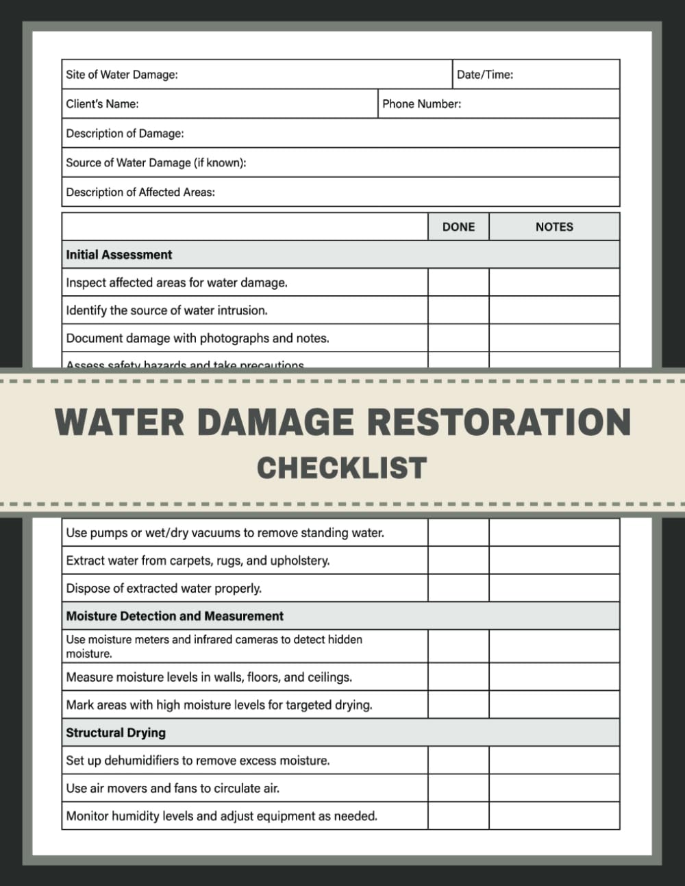 Water Damage Restoration Checklist: Water Damage Repair & Cleanup ...