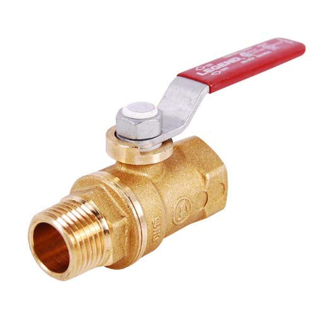Legend Valve 101-523 Forged Brass Ball Valve, Lever Handle, 2"x2.5"x1 ...