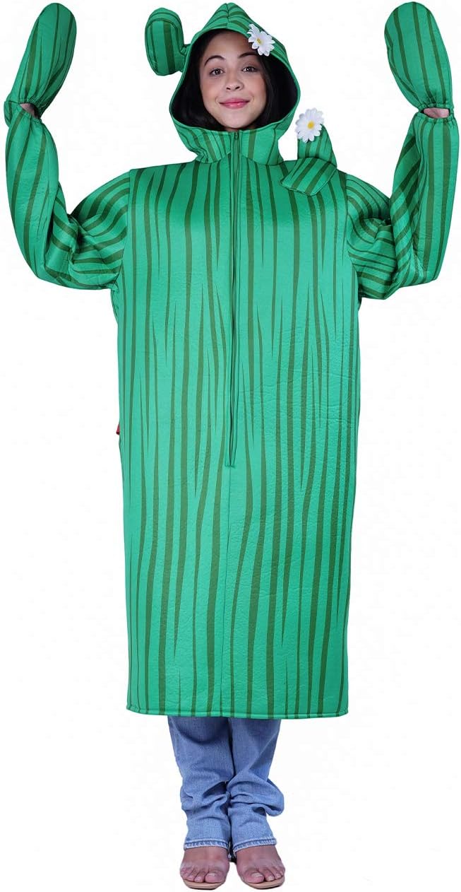 Amazon.com: DSplay Unisex Adult Cactus Costume Women Green Plant ...