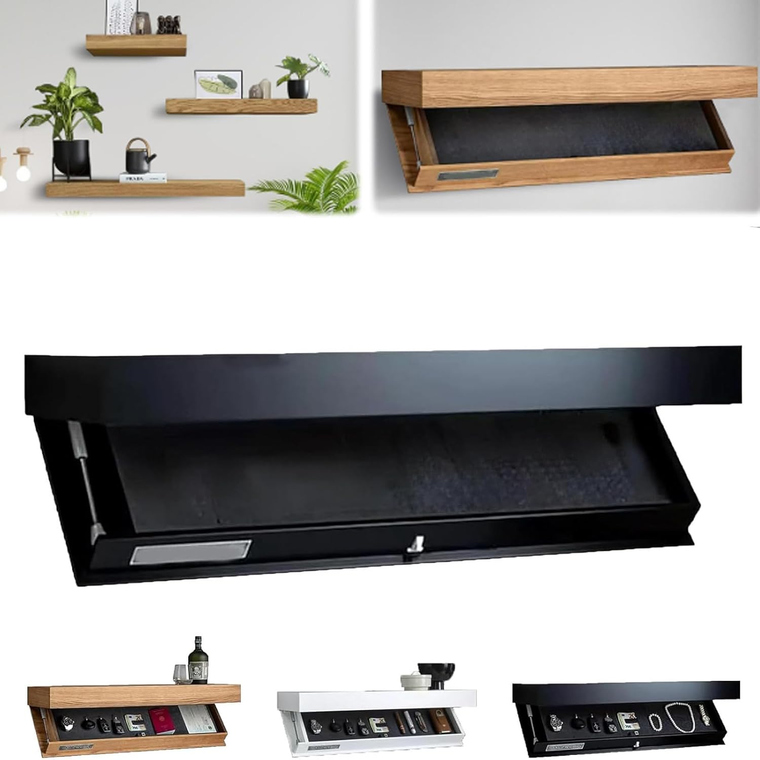Amazon.com: Hidden Shelf Safe, Magicflap Wall Shelf with Hidden Secret ...