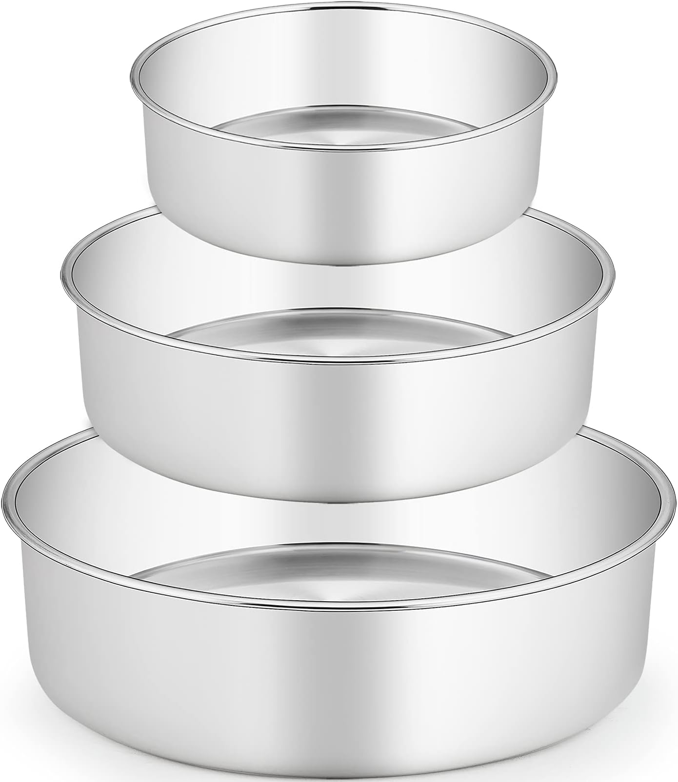 Amazon.com: Norpro 9-Inch Stainless Steel Cake Pan, Round (2 Pack ...