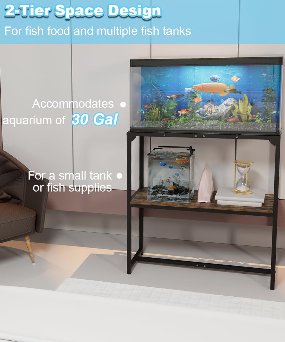 20 Gallon Fish Tank Stand 30 Gallon Aquarium Stand - Heavy Duty Fish ...