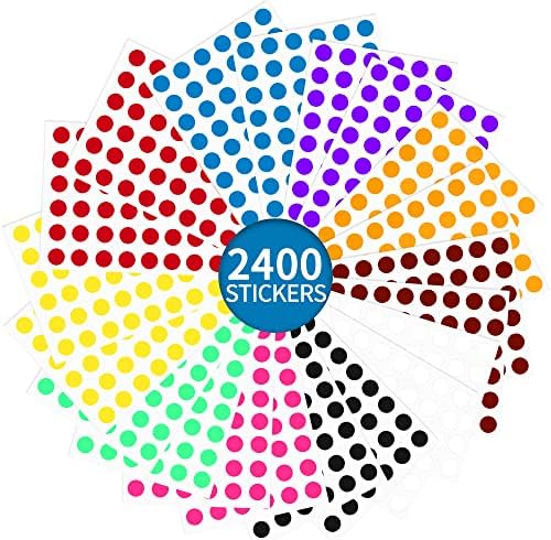 Amazon.com : Execkart: 1/2 Inch Circle Sticker Labels, 2400 Dots ...