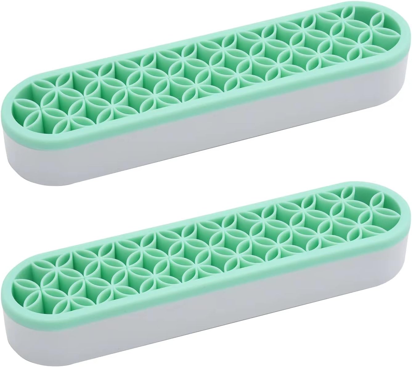 Amazon.com: 2 PCS Green Silicone Makeup Brush and Cosmetic Storage ...