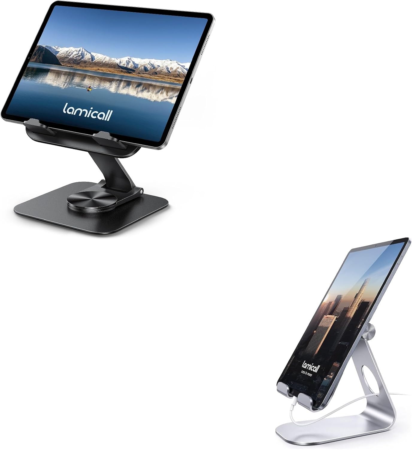 Amazon.com: Lamicall Adjustable iPad Stand for Desk and Tablet Stand ...